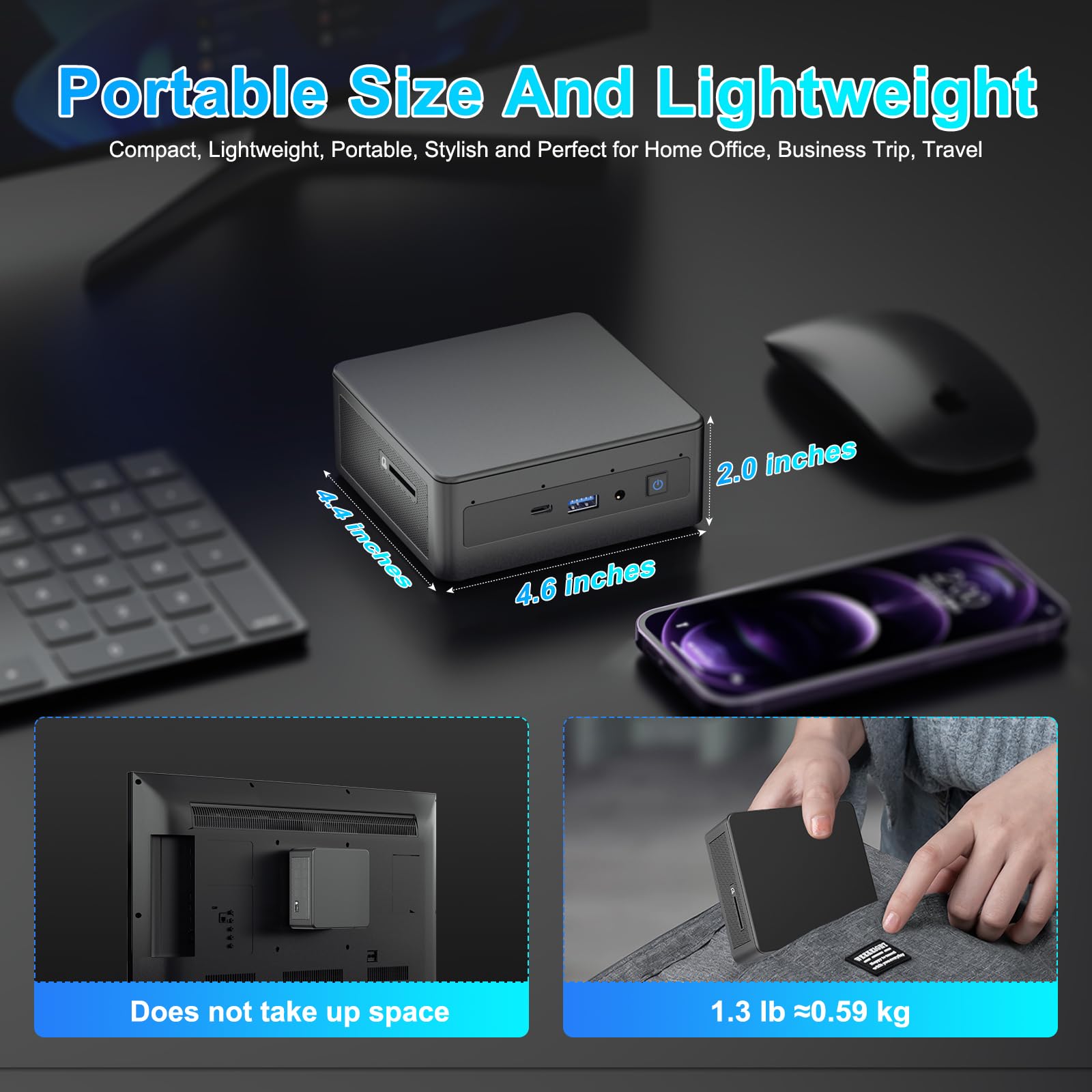 Intel NUC 11 NUC11PAHi5 Panther Canyon Mini PC,Intel Core i5-1135G7 4-Core, 2.4–4.2 GHz Turbo,8 Thread, 8MB Cache,Kingston 16GB RAM, Kingston 256GB PCIe SSD, 28W Intel Iris X Graphics, Win 11 Pro
