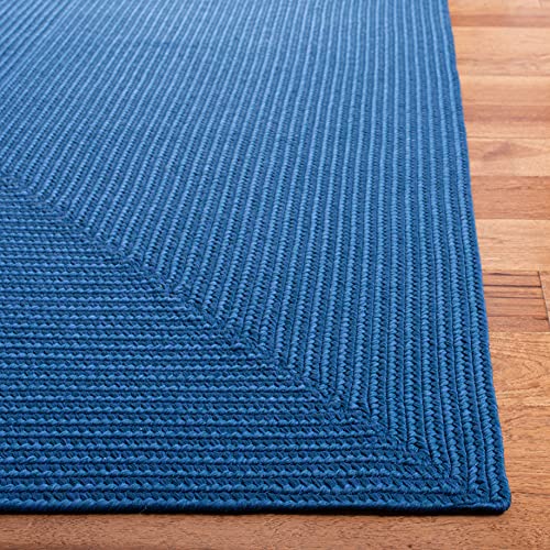 SAFAVIEH Braided Collection 4' x 6' Blue BRD315M Handmade Country Cottage Reversible Area Rug