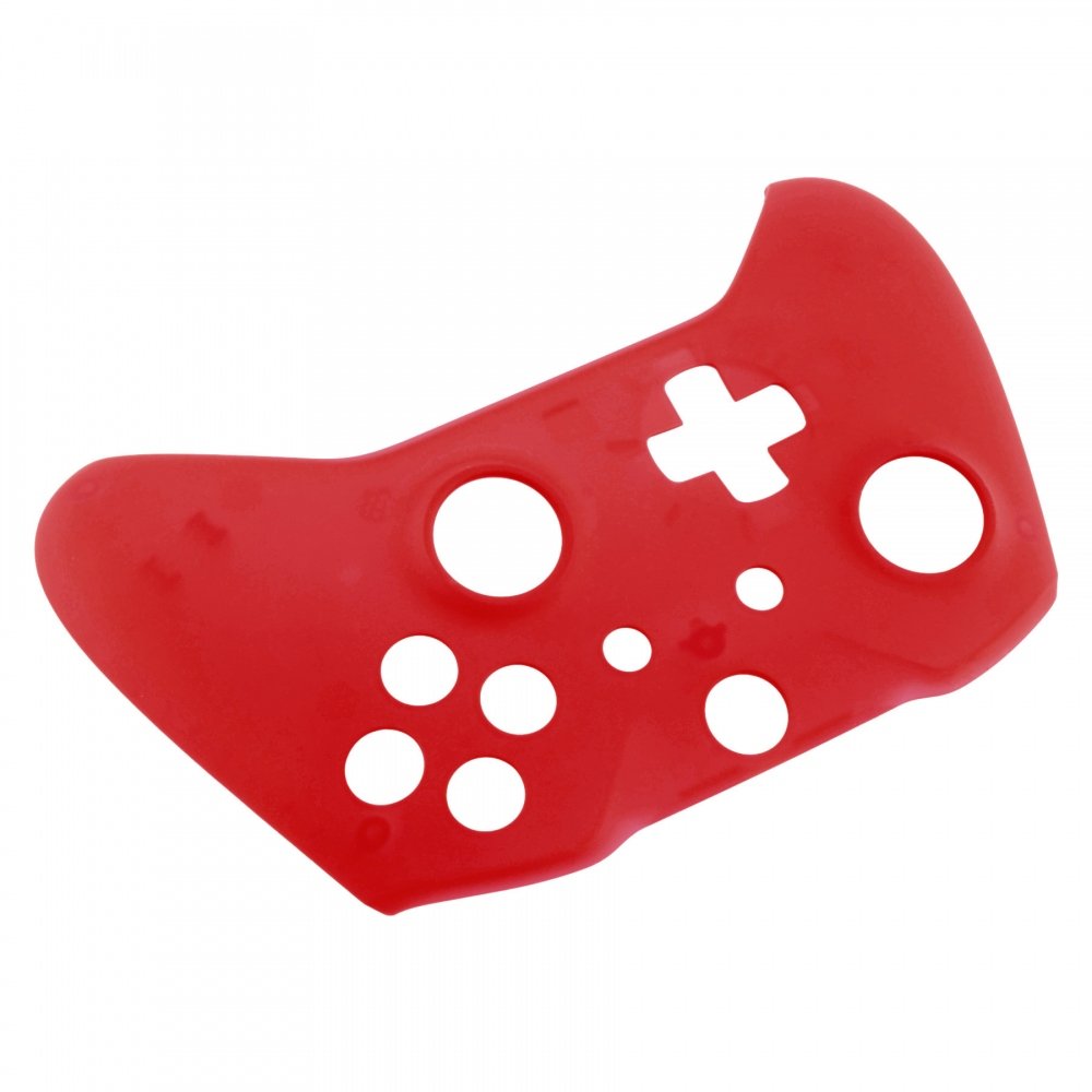eXtremeRate Foggy Clear Red Faceplate Cover for Xbox One Wireless Controller (Model 1708), Custom Case Replacement Front Housing Shell for Xbox One S & Xbox One X Controller - Controller NOT Included
