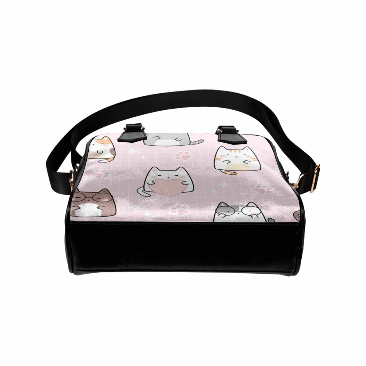 InterestPrint Kawaii Cute Cats Women's Casual Bag Shoulder Bag PU Leather Handbags