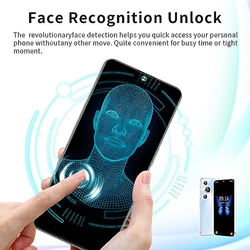 VIQEE Phones U21, 5G Unlocked Phones, 2K FHD+ Screen, Mobile Phones 6GB+256GB ROM+TF 128GB, Snapdragon Gen2 Processor, Smartphone Android Camera 24MP+64+12+12MP, WiFi NFC, Dual Sim - Silver