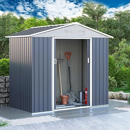 Storage shed,Outdoor Storage shed,Lockable Outdoor Storage shed with Solar Lights,Suitable for Gardens, Yards, terraces, can Store Various Tools, Bicycles, weeders, and Other Outdoor Products (Color