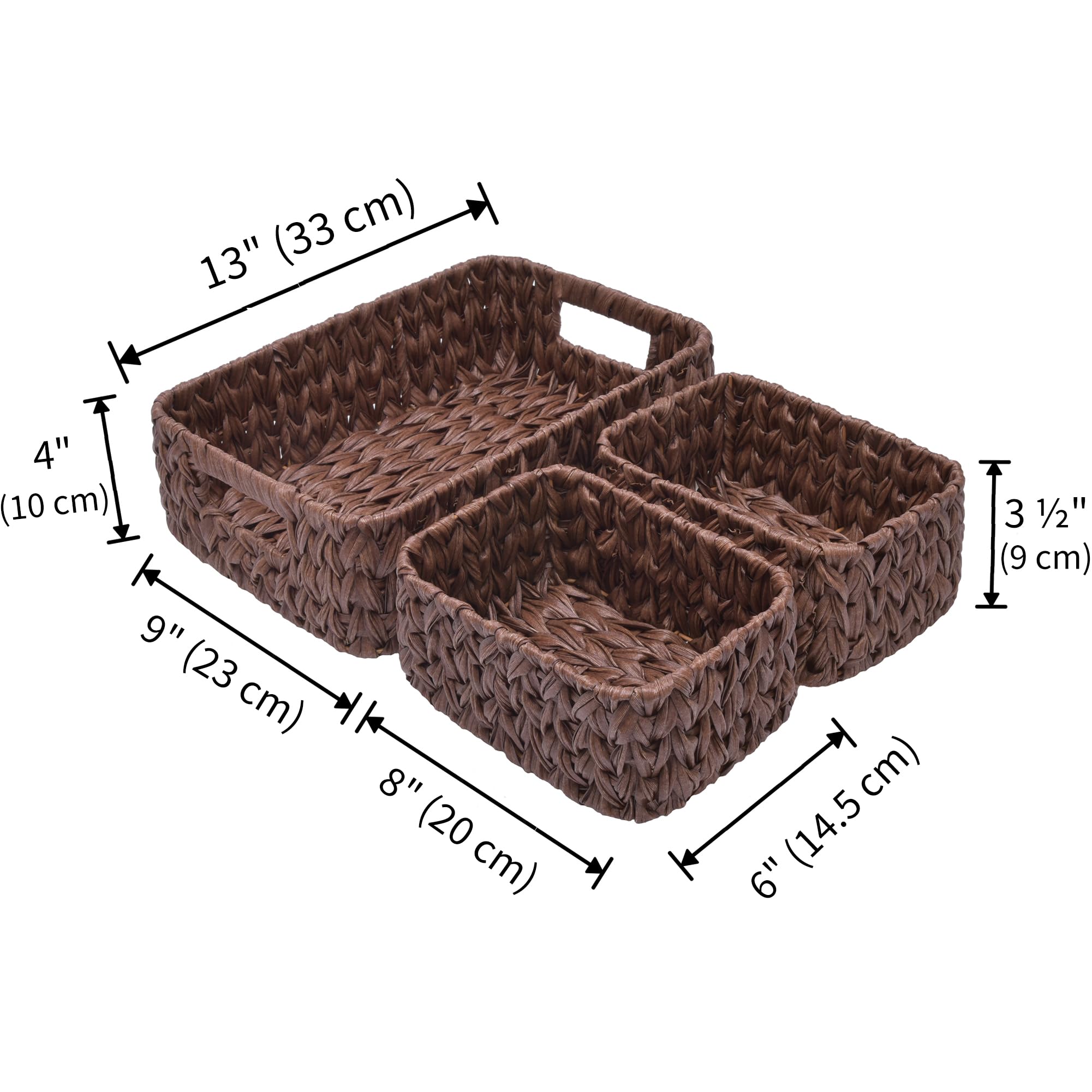 GRANNY SAYS Bundle of 2-Pack Wicker Baskets & 3-Pack Wicker Storage Baskets
