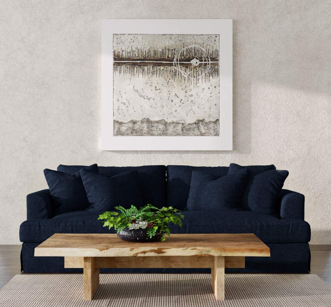 Sunset Trading Newport Slipcovered Sofas, Large 94" Wide Stationary, Performance Fabric Navy Blue (SY-130000-391049)