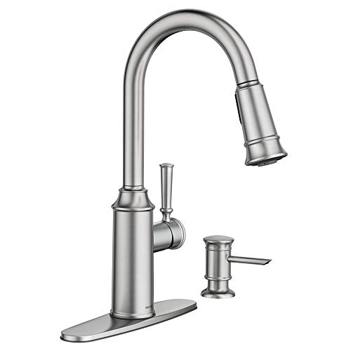 Moen 87731SRS Glenshire Spot resist Stainless one-handle High Arc pulldown Kitchen Faucet