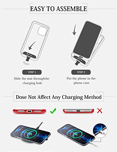 project-cb Phone Tether Tab 2 Pack,Universal Phone Lanyard Patch Without Adhesive,Phone Strap Replacement Part for Cell Phone (White&Clear)