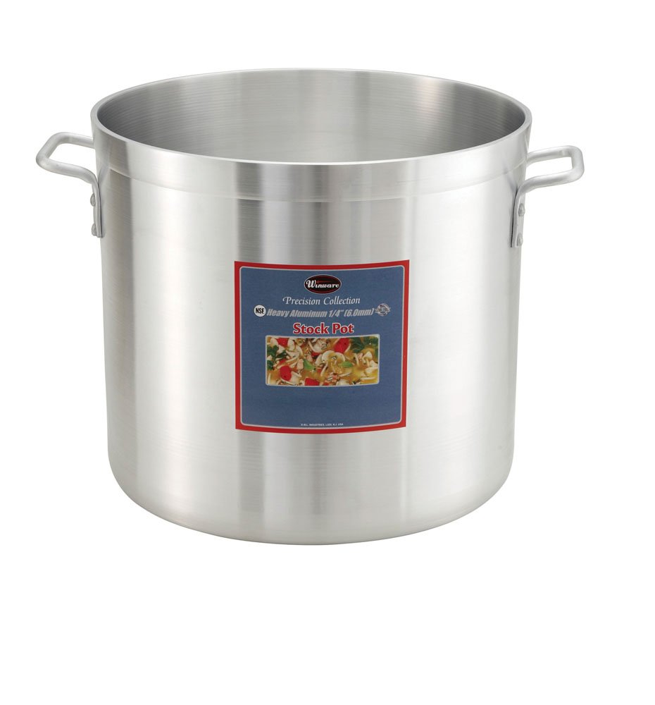 Winco 6.0mm Aluminum Stock Pot, 20-Quart, Medium
