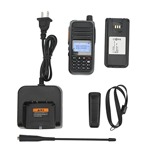 Handheld Transceiver, IP54 Waterproof Clear Dual Band Two Way Radio for Shopping Malls US Plug