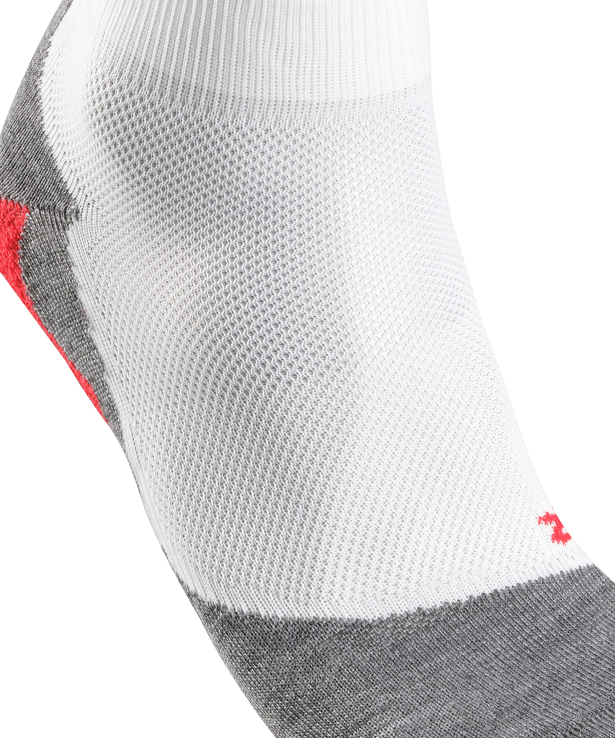 FALKE Men's RU5 Race Short Running Socks, Quarter Length, Ultralight Cushion, Athletic, Breathable Quick Dry, Nylon, White (White-Mix 2020), 6.5-8.5, 1 Pair