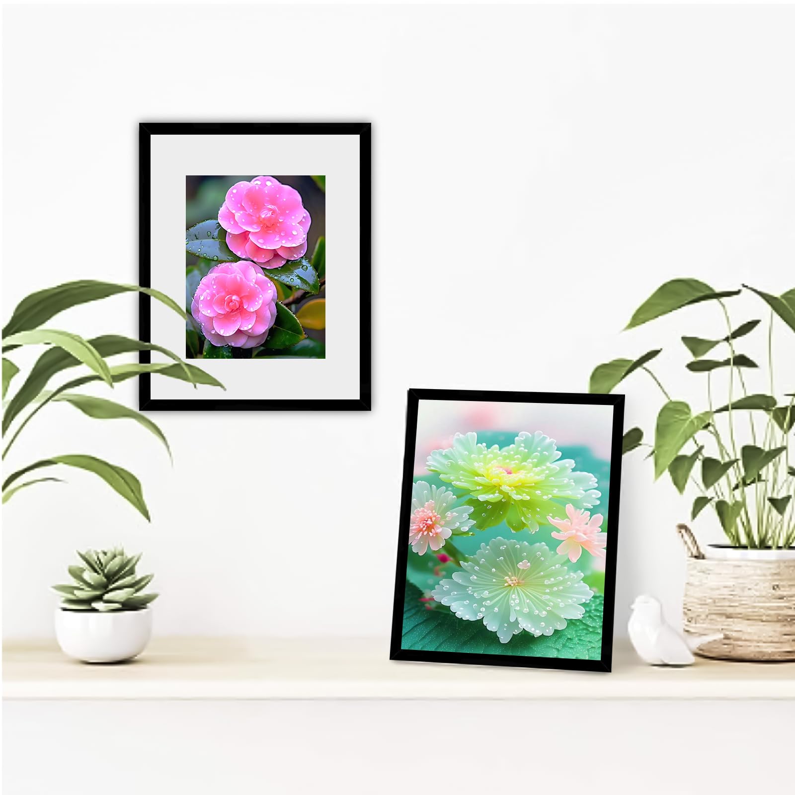 Fixwal 11x14 Picture Frame in Black, Display Pictures 8x10 with Mat or 11x14 Without Mat, Plastic Frame,Photo Frame for Wall or Tabletop Display