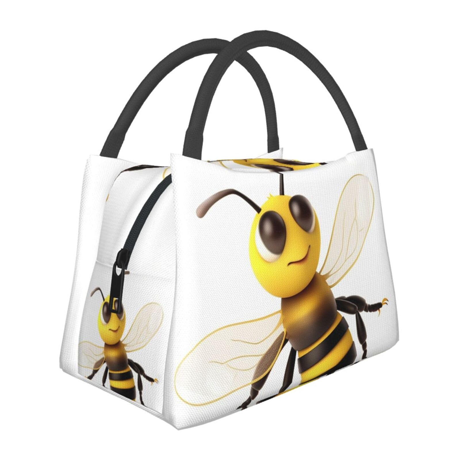 EVANEM Insulated Lunch Bag Honey Bee Lunch Box for Men Women Lunchbox for Work Lunch Tote