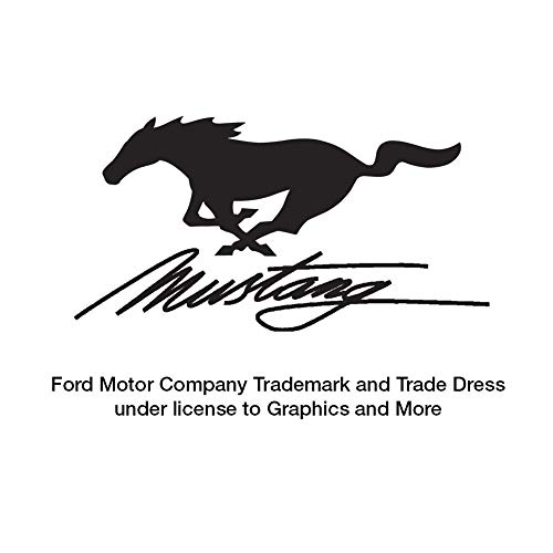GRAPHICS & MORE Ford Mustang Logo Spinning Rectangle Chrome Plated Metal Keychain Key Chain Ring