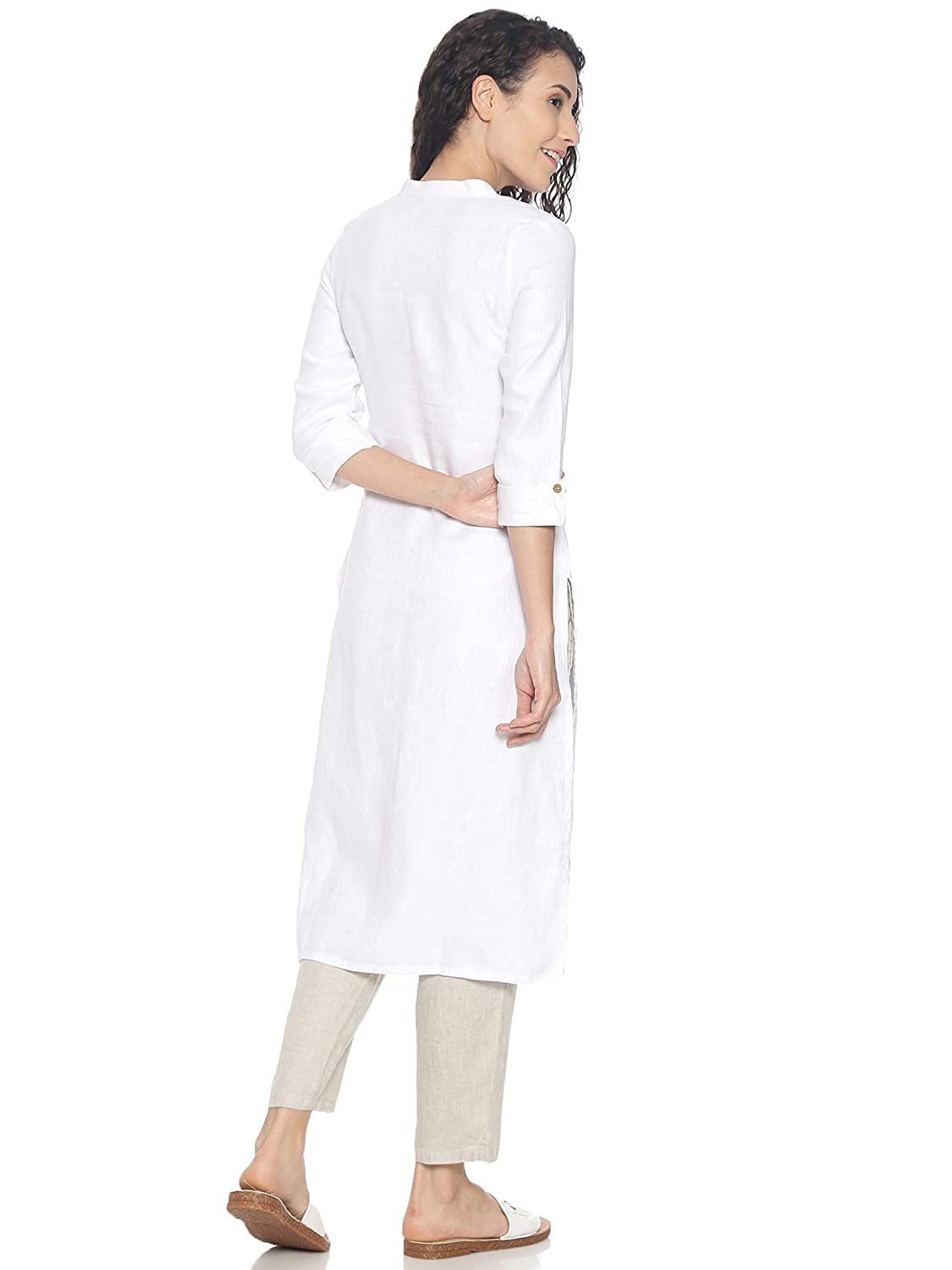 Ecentric Eco-friendly Womens Solid Kurta Hemp Fabric Indian Ethnic kurti for Women Tunic Kurti