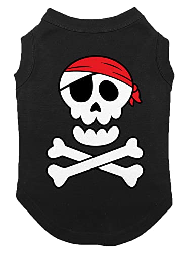 Pirate Skull & Crossbones - Dog Shirt (Black, X-Small)
