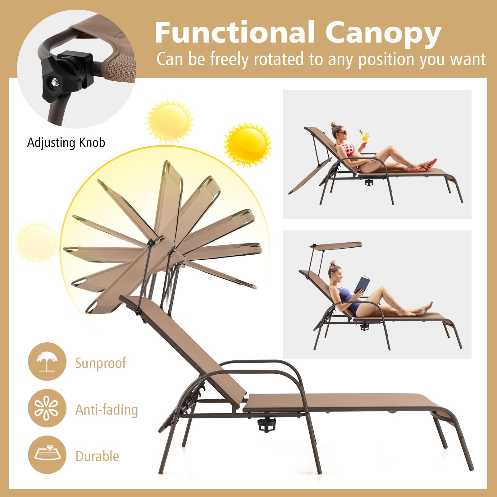 Lounge Chair Recliner, Brown