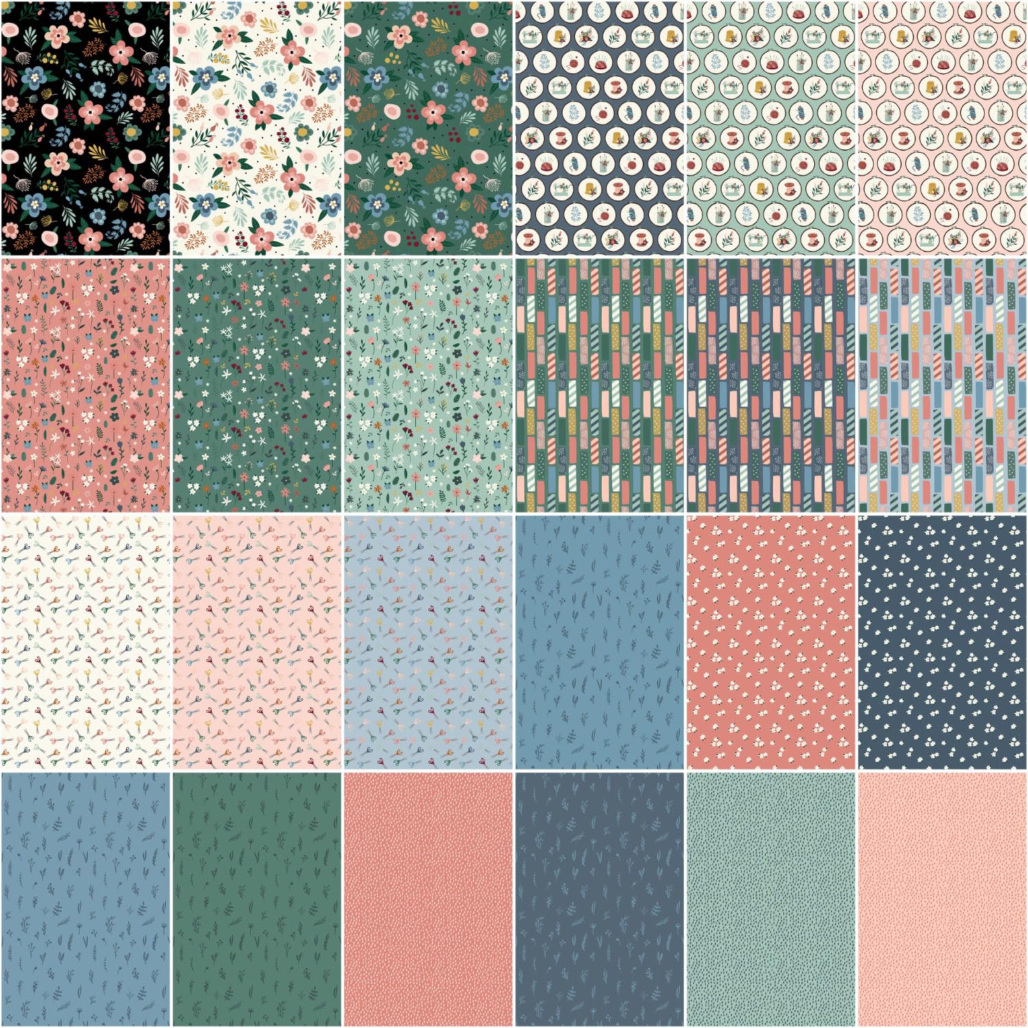 Echo Park Paper Co. Let's Create 24 Fat Quarters Riley Blake Designs FQ-13690-24