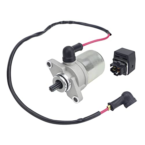 SuLyLa 0450533 Starter & Relay Compatible with Polaris Sportsman 90 2001-2006/ Predator 90 /Scrambler 90 90X for E-TON TXL 90 AXL DXL NXL 0451692 650611 18643 18644 57-2732 410-54058 SMU0273 SMU0284