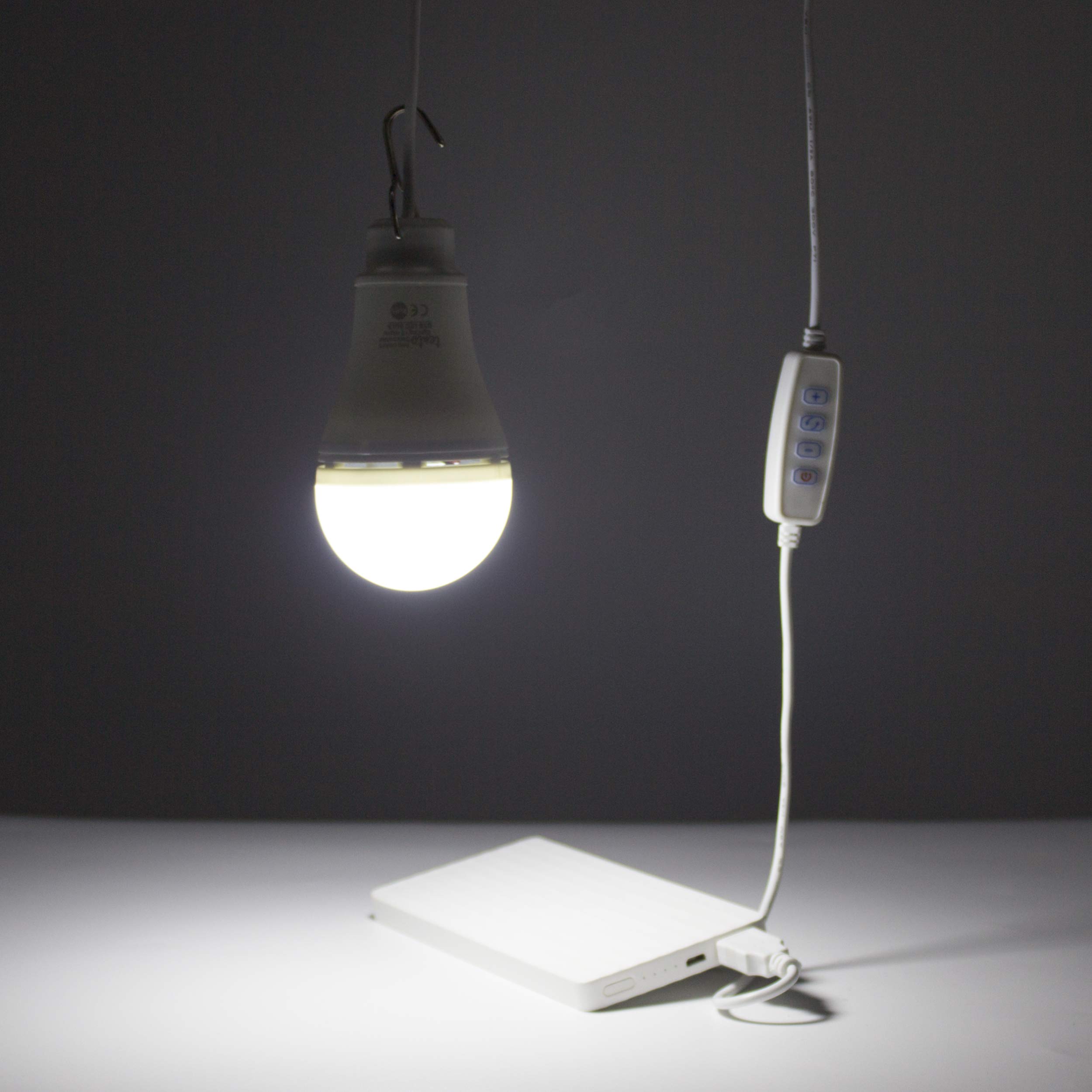 Tento Lighting USB Bulb USB-Powered LED Light Three Color Change, 40 Watts Replacement Portable Hanging Bulbs Camping Fishing Beach Tent Dormitory Energy Saving Led Lightbulb