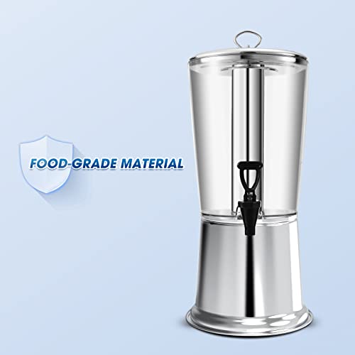 VorChef Drink Dispensers for Parties, Stainless Steel Beverage Dispenser Tea Dispenser water dispenser 2.11-GALLONS 8 Liters with Ice Container, Pure-Steel Spigot