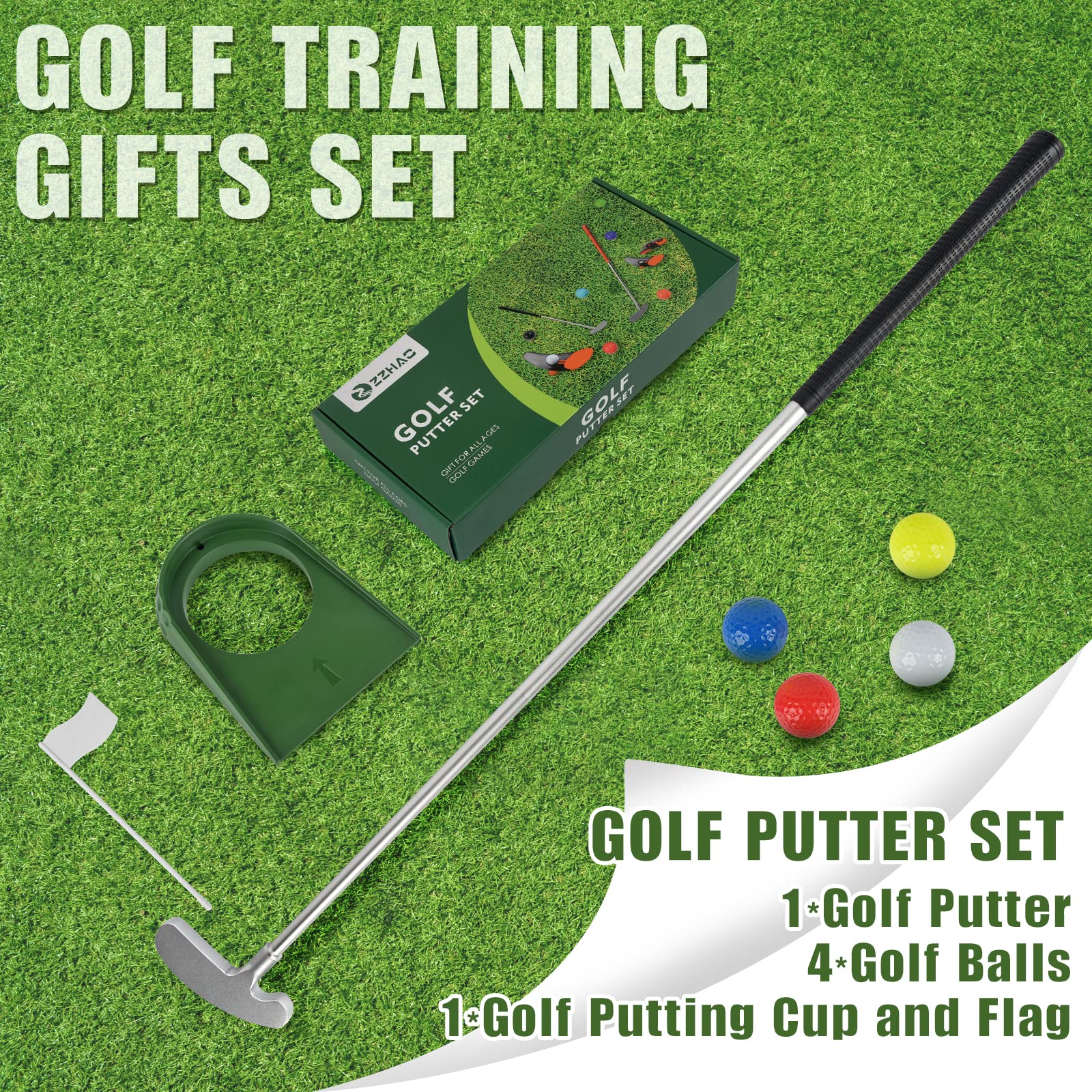 Golf Putter, Classic Stainless Steel Putter, Two Way,Junior and Adults, Suitable for Both Right Handed&Left Handed- 34 Inches Length