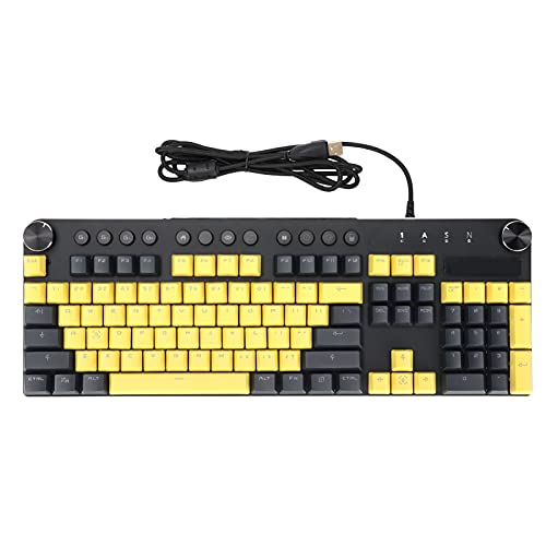 Mechanical Keyboard, N‑Key Rollover Suspension Keycap 104 Keys Ergonomic Mechanical Gaming Keyboard, for Computer Notebook PC Gamers