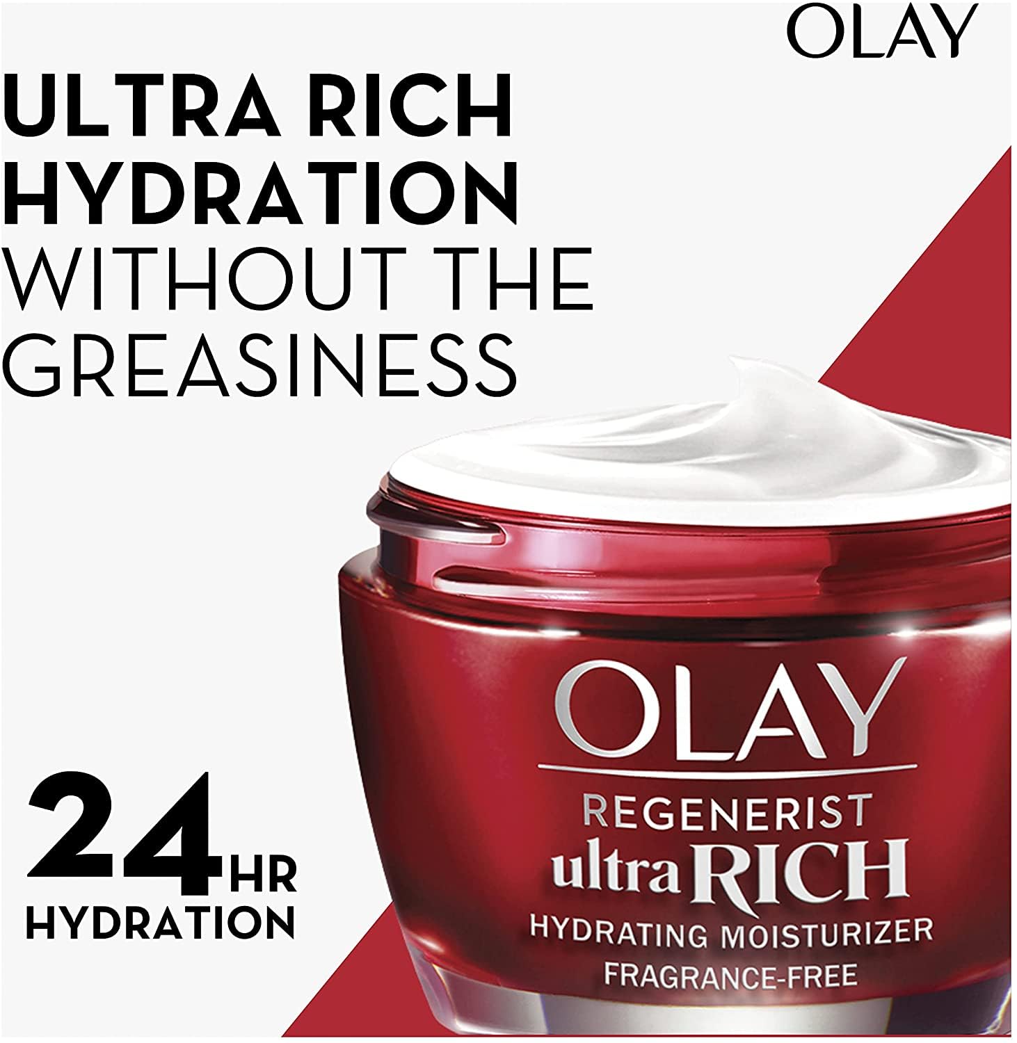 Ultra Rich ΟΙay Hydrating Moisturizer Face Cream FRAGRANCE FREE - 1.7oz (PACK OF 2)