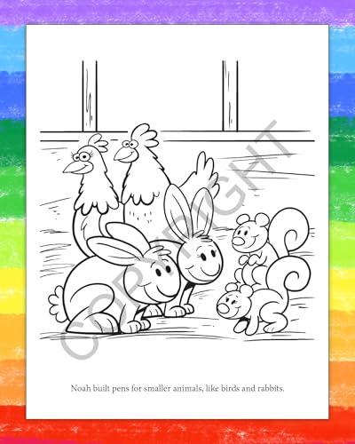ZOCO - Noah's Ark - Religious Coloring Books (25 Bulk Pack, Without Crayons) - Christian Activity Books for Kids - Sunday School Crafts