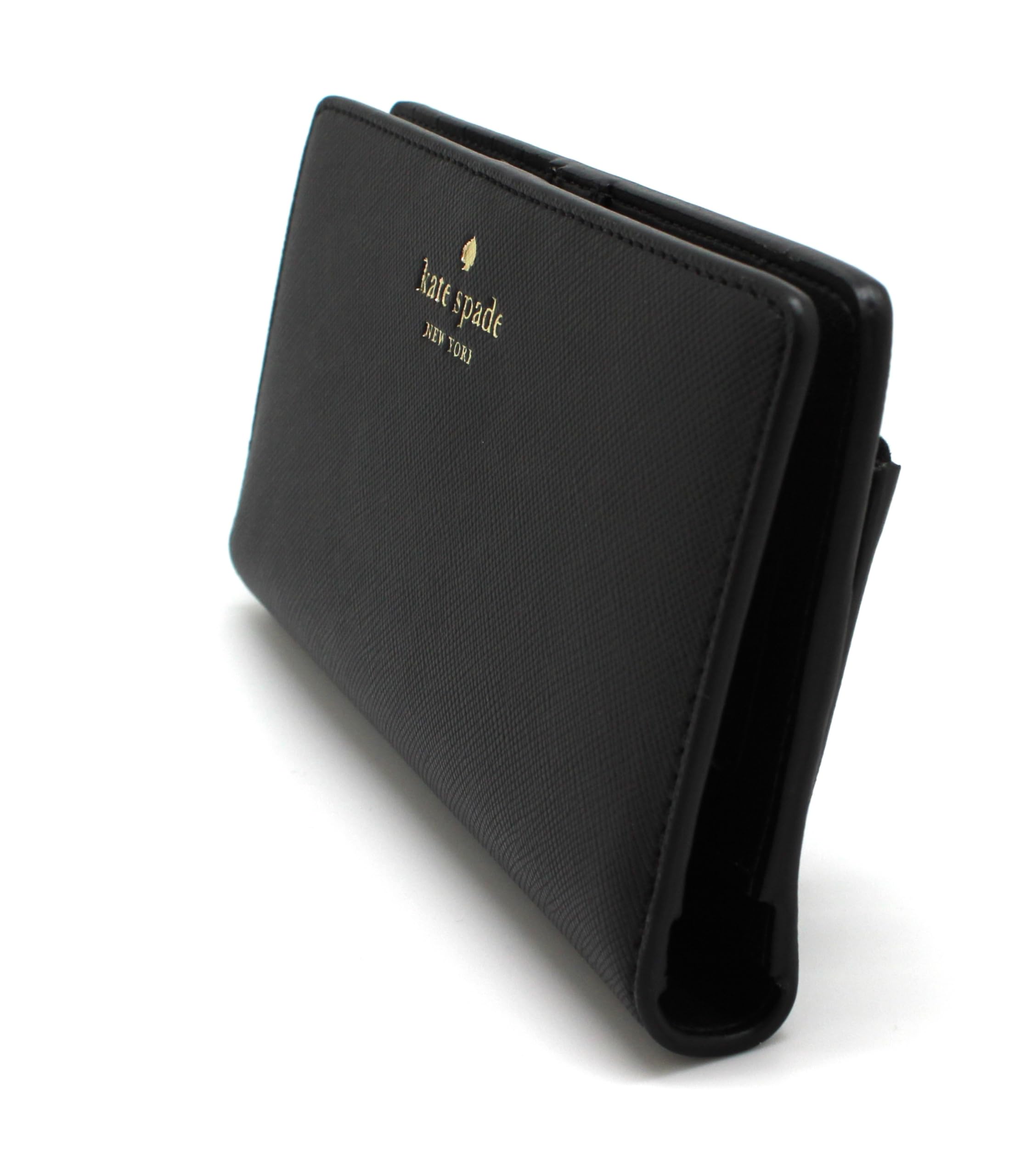 Kate Spade Dana Saffiano PVC Large Slim Bifold Wallet Black