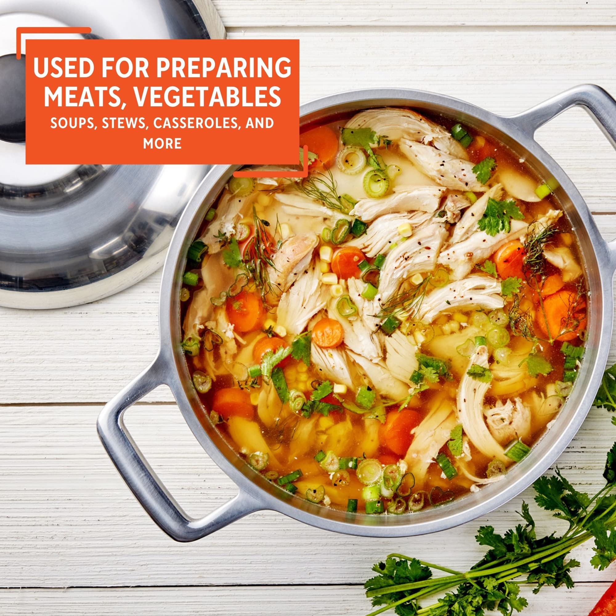 IMUSA USA 3.5 Quart Heavy Duty Cajun Cast Aluminum Dutch Oven with Lid, Silver, (IMU-89306)