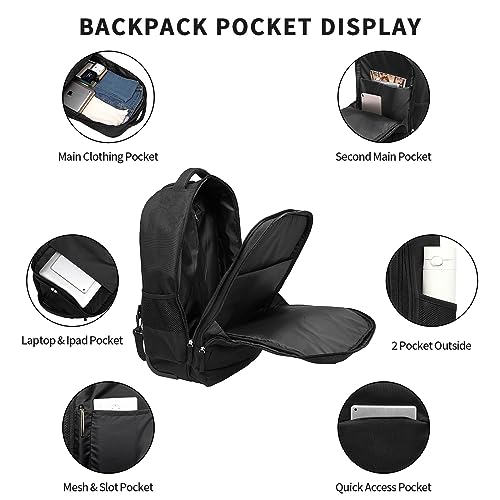 Rolling Backpack,Travel Backpack with Wheels Roller Backpack Wheeled Laptop Backpack Business Backpack Carry on Backpack Flight Approved Fits 17 inch Laptop Backpack with Wheels for Women Men-Black