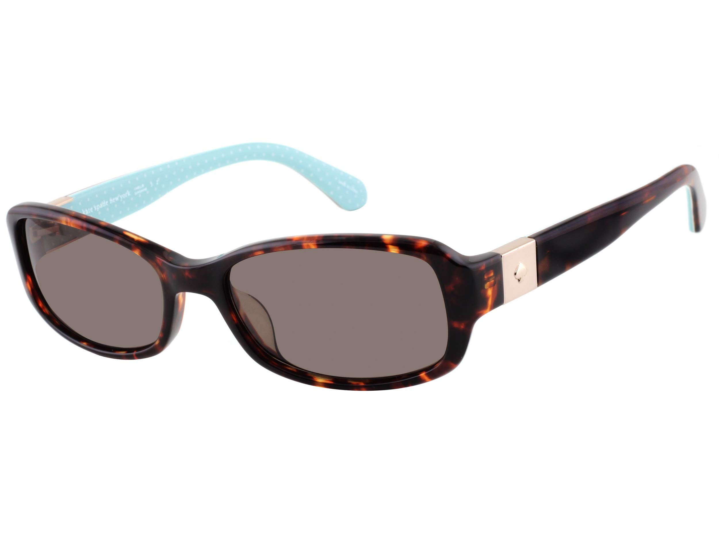 Kate Spade New York Women's Paxton2/S Polarized Rectangular Sunglasses, Havana Green, 53mm, 17mm