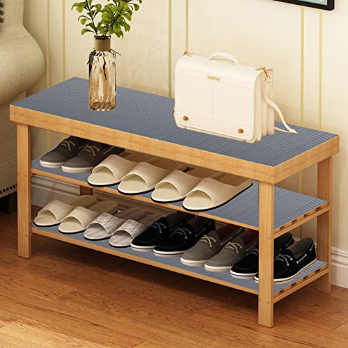 HOMPAL Cabinet Shelf Liner, Drawer Liner, Kitchen Cabinet Liners for Shelves, Non-Slip Wire Shelf Liner Plastic Pad Cabinet Mat Drawer Liners for Kitchen, Fridge, Storage(17.5" x 59" x 3 Rolls)-Grey