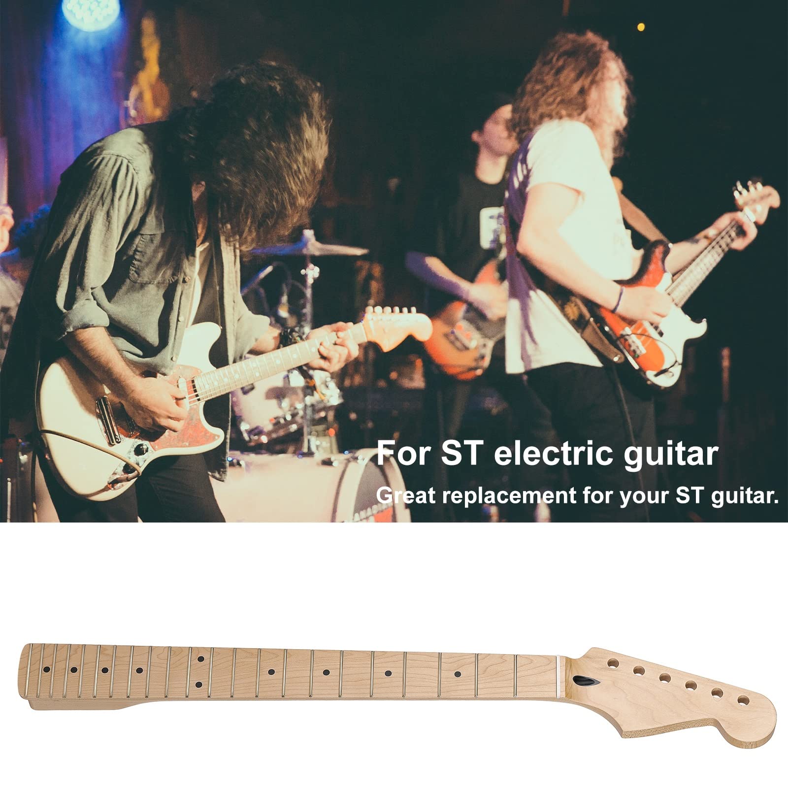 Guitar Neck 22 Fret Maple Fretboard Guitar Neck Guitar DIY Parts Replacement for ST Style