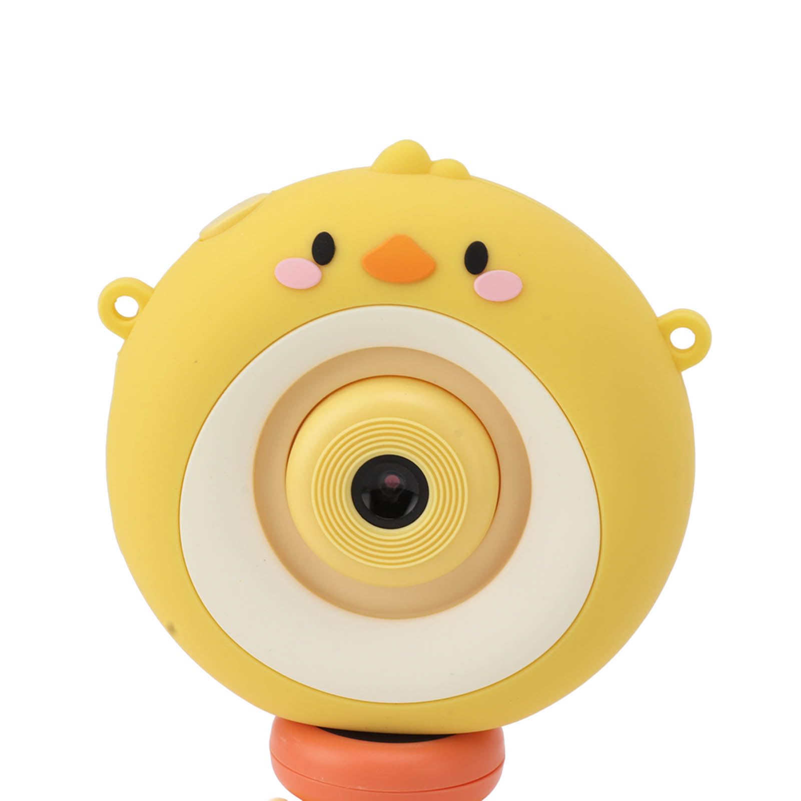 Fdit Kids Camera Abs Silicone Girls Artificial Swag Kids Video Camera with Stand for 3‑12 Years Old (Yellow)