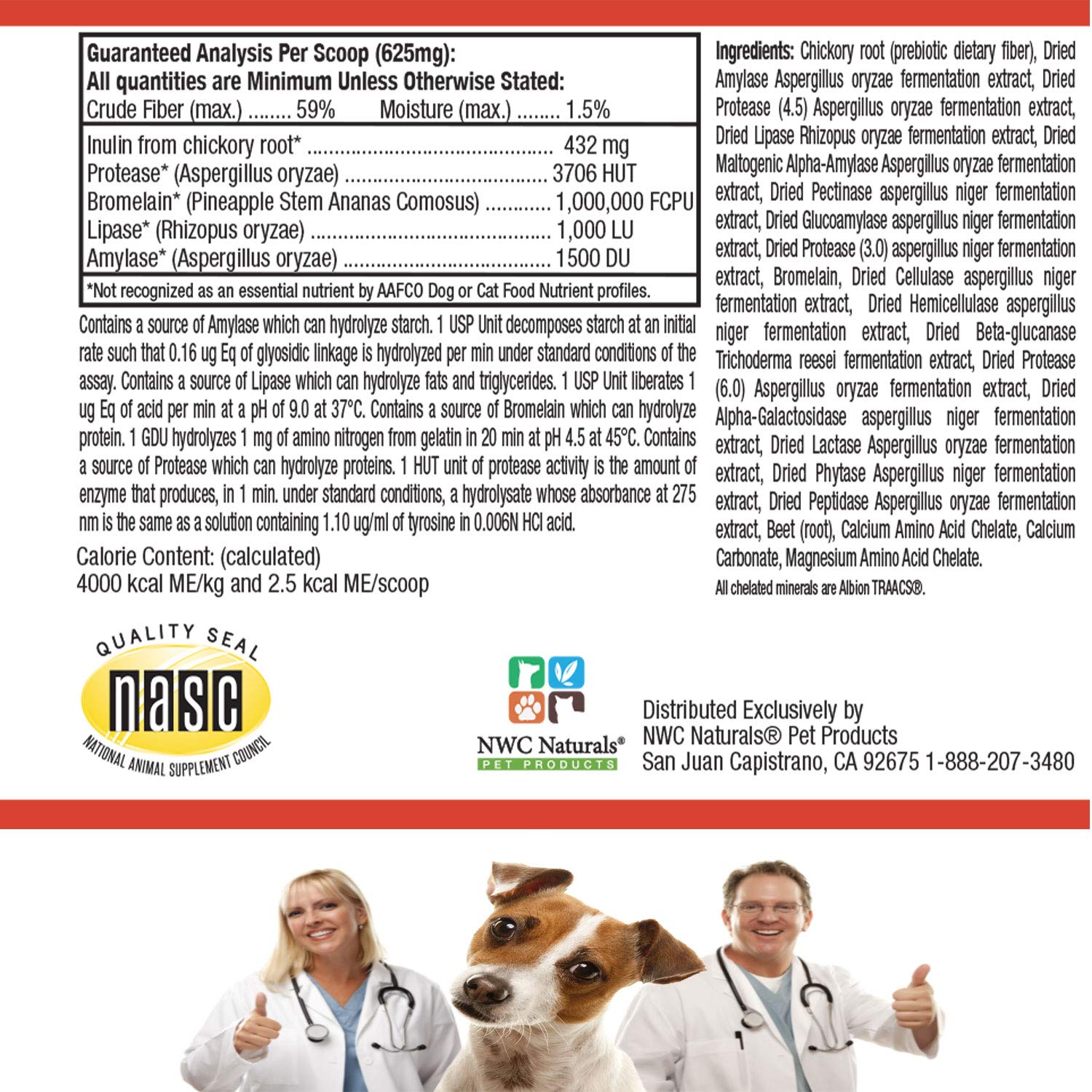 NWC Naturals Mini-Twin Pack 2.22oz Probiotics and Digestive Enzymes for cats and dogs. Smaller Size.