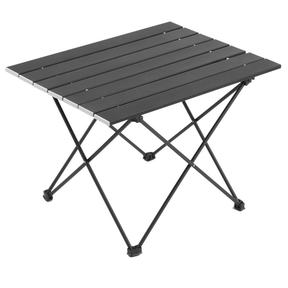 EchoSmile Medium Portable Camping Tables with Aluminum Table Top, Folding Table in a Bag for Picnic, Camp, Beach, Boat