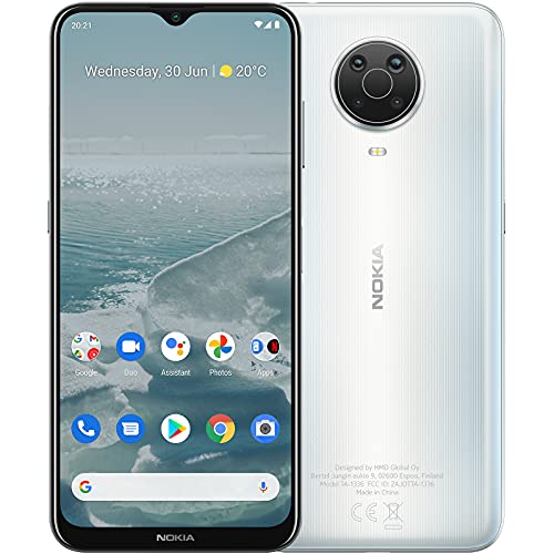 Nokia G20 | Android 11 | Unlocked Smartphone | 3-Day Battery | 4/128GB | 6.52-Inch Screen | 48MP Quad Camera | Glacier