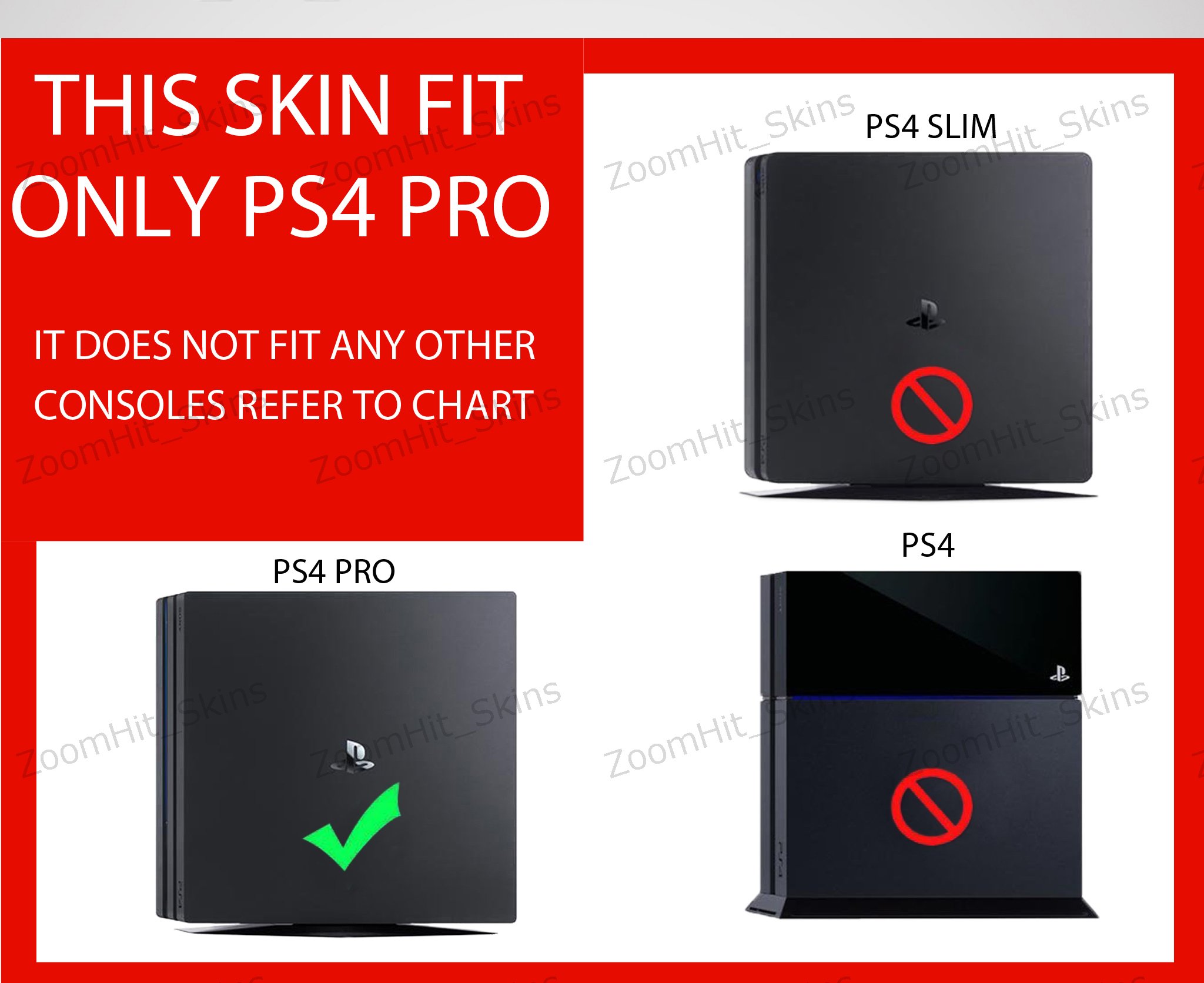 ZOOMHITSKINS PS4 Pro Console and Controller Skins, War Umbrella Red Black Silver Grey Metal Stain Water Blood, High Quality, Durable, Bubble-free, 1 Console Skin 2 Controller Skins, Made in USA