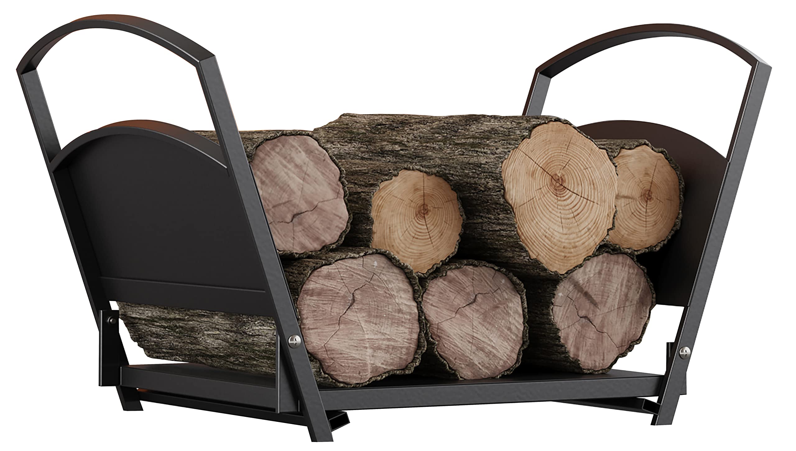 Fireplace Log Holder Folding Firewood Rack,Stacking Rack,Storage Rack for Firewood, Indoor, Outdoor,Heavy Duty Steel
