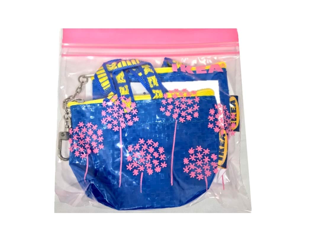 Key & Coin Purse KNOLIG Bag Small Blue with One Zipper Bag (2 set)