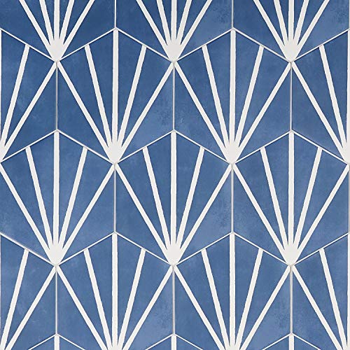 Eclipse Ray Blue 8" Hexagon Porcelain Matte Floor and Wall Tile (16 Pieces 6.03 Sq. Ft. / Box)