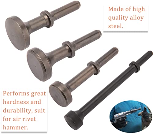 KELEN Air Hammer Smoothing Bit, Smoothing Hammer Bit, Air Hammer Drill 0.401 Smooth Pneumatic Air Hammer Pneumatic Chisel Drill Bit Kit 5 Sets