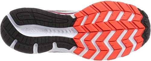 Saucony Women's Cohesion 10 Grey/Red Running Shoe 9 M US