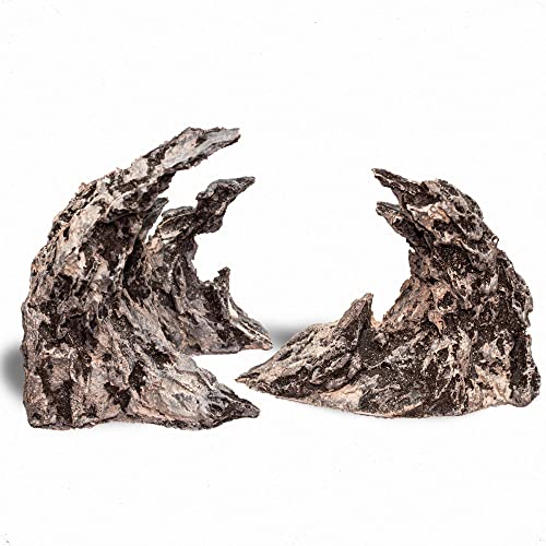 Novelsite Fish Tank Decor- Jagged Canyon Rock Formation ,Made of Solid Sandstone,Suitable for a Variety of Fish Tank Scenes, DIY Planting Moss, Safe and Non-Toxic