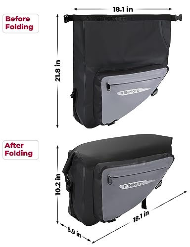 KEMIMOTO 50L Motorcycle Saddlebags with 30L Motorcycle Saddlebags
