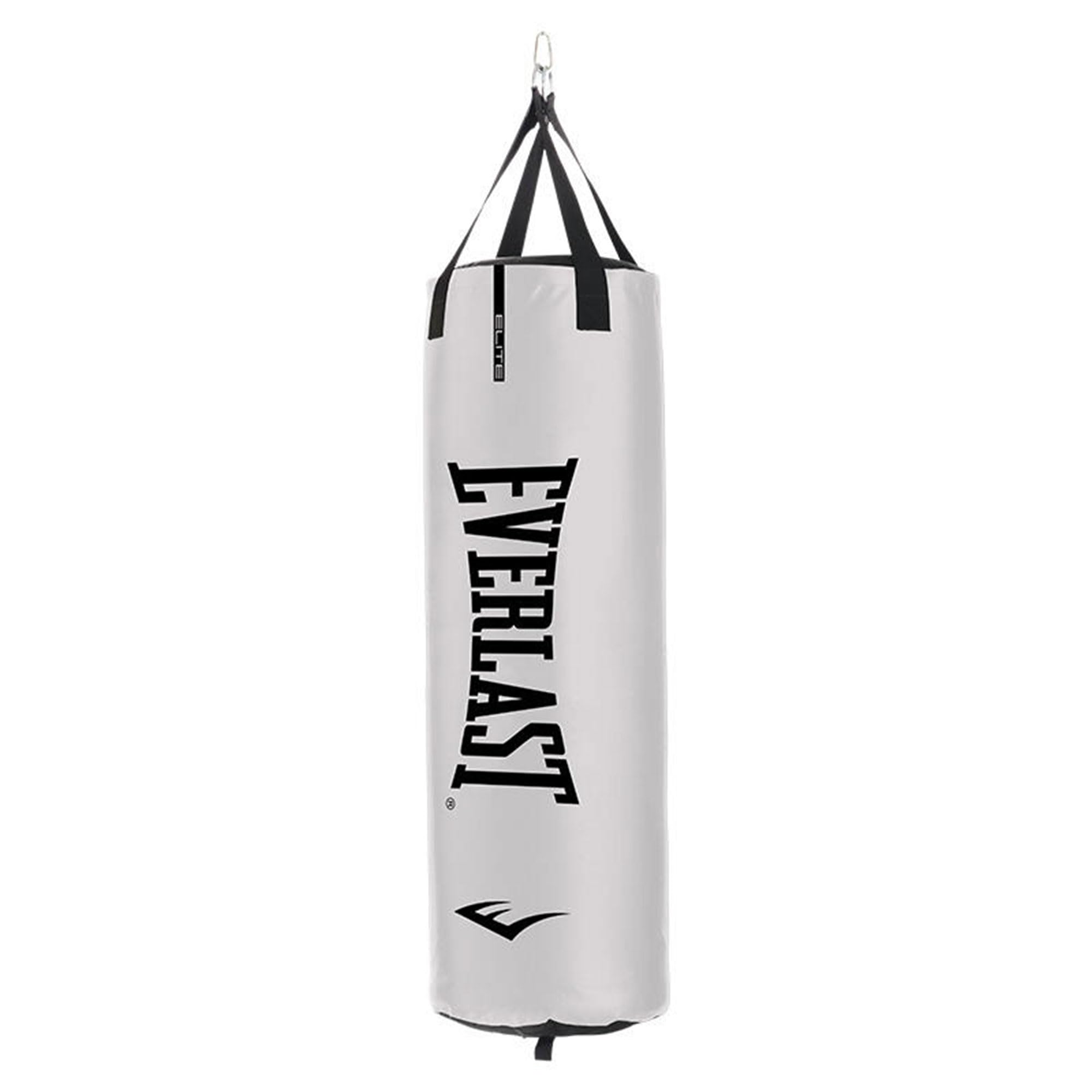 Everlast Elite 2 NevaTear 80 Pound Hangable Heavy Punching Bag with Dual Hanging Strap and Swivel Mount for Boxing and Martial Arts Training, White