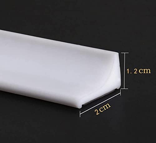 Shower Tray Sealing Strip Bathroom Collapsible Retaining Strip, Frameless Shower Threshold, Water Barrier for Bathtub, Bathroom and Kitchen, Keeps Water Inside Threshold