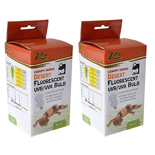 Zilla Canopy Series Desert Fluorescent UVB/UVA Bulb 1 Count - Pack of 2