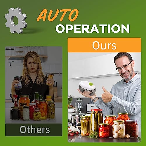 Homelet Electric Jar Opener for Weak Hands Automatic Powerful Effortless Bottle Jar Opener Hand Free Prime Unique Kitchen Gadget for/Arthritics/Senior/Women/Chef Lid Gripper for All Size Caps