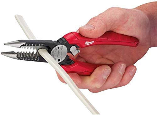 Milwaukee 48-22-3079 6-In-One Combination Wire Stripping and Reaming Pliers for Electricians, 2 Pack